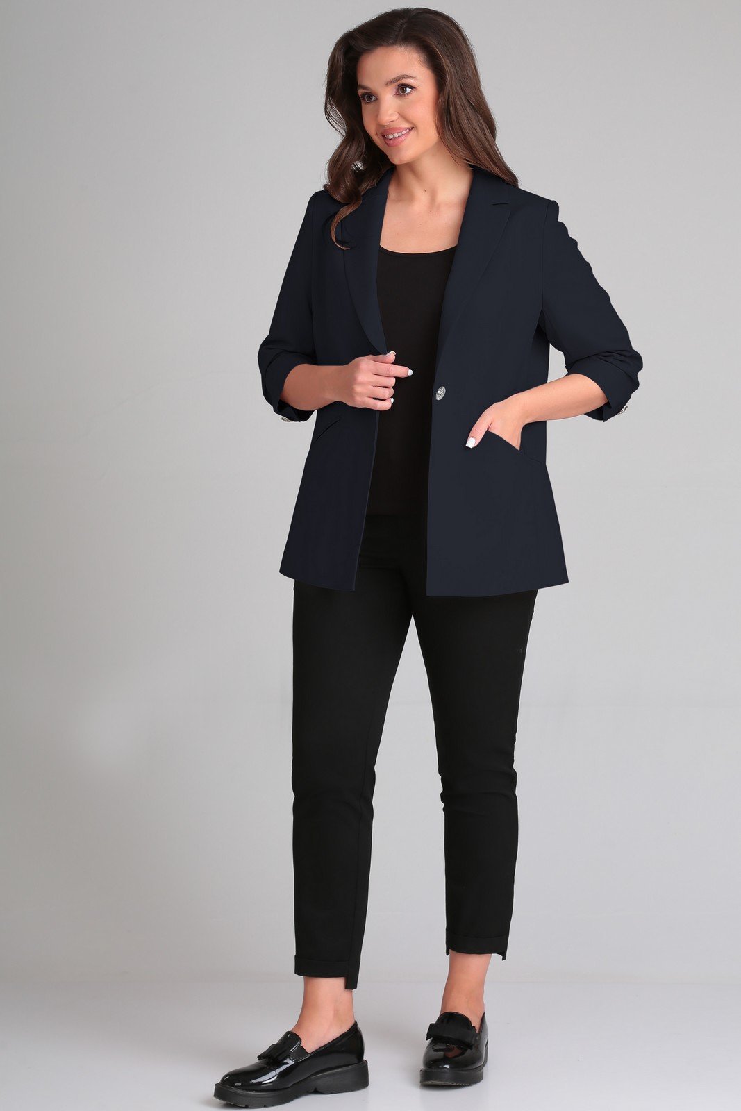 Жакет 11324 темно-синий LeNata купить в интернет магазине Велесмода